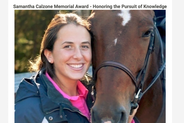 Samantha Calzone Memorial Award - Honoring the Pursuit of Knowledge ...