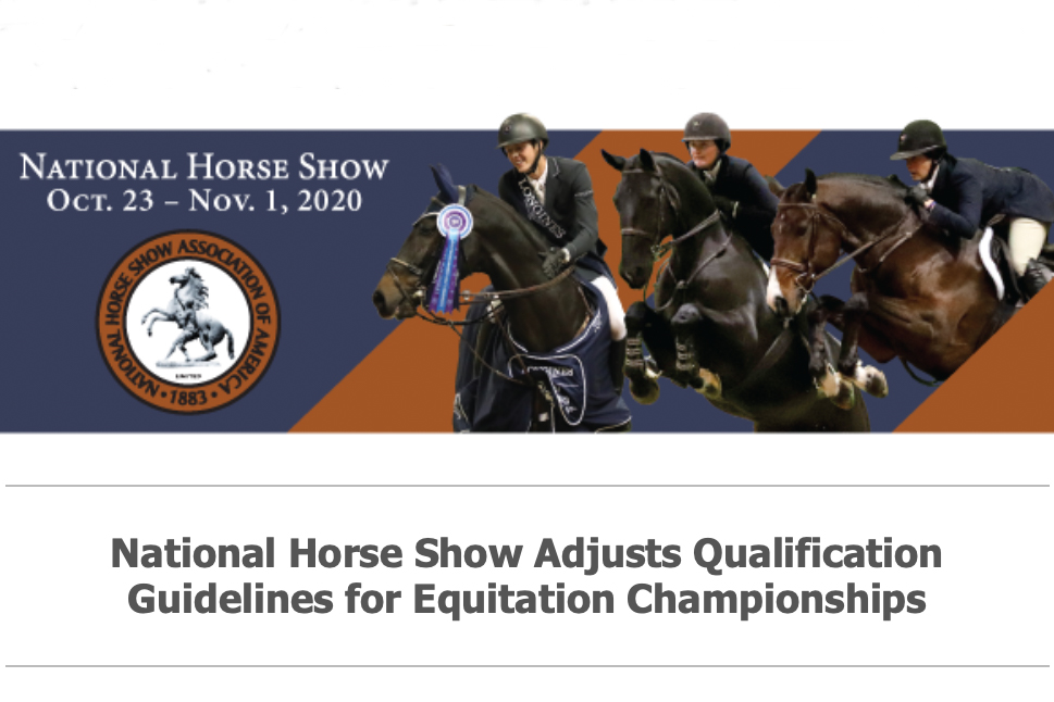 National Horse Show Adjusts Qualification Guidelines for Equitation ...