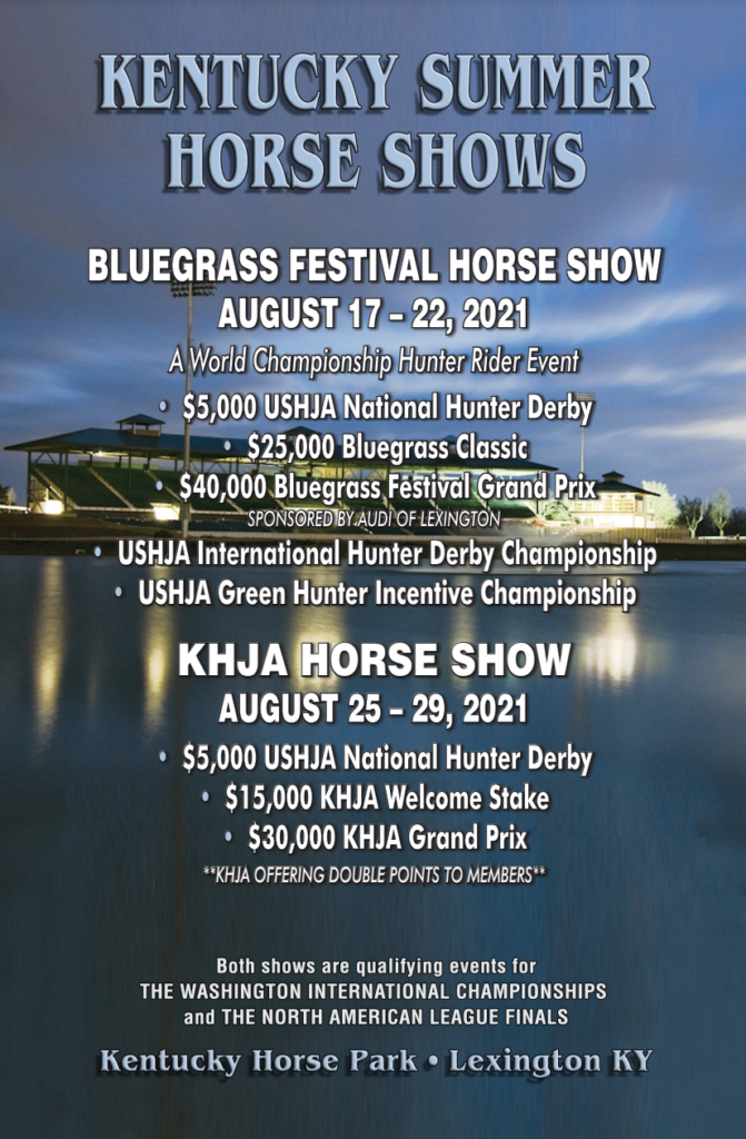 Prize List Now Available for 2021 Bluegrass Festival and KHJA Horse ...