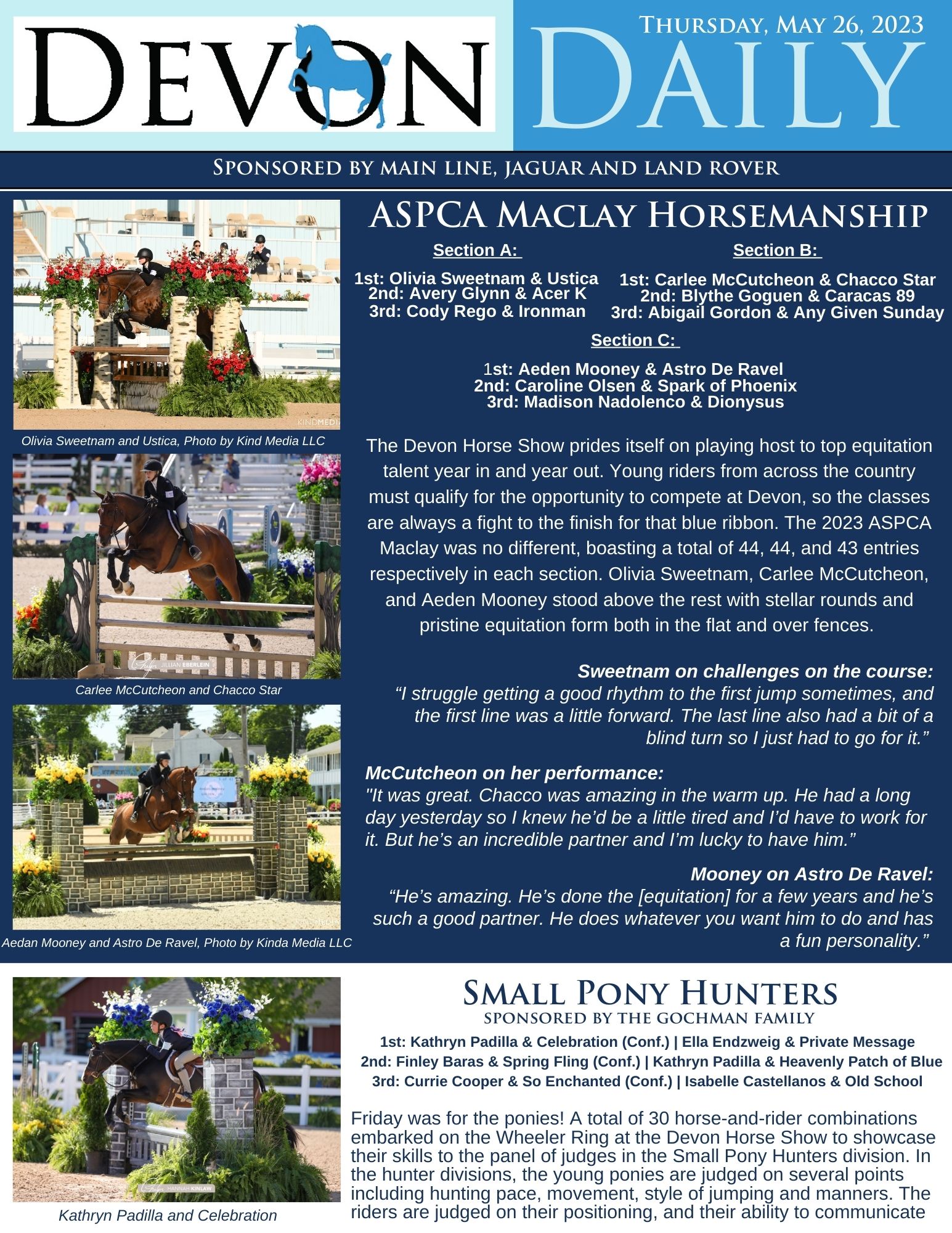 Devon Daily - May 26, 2023 - Top-tier Equitation, Ponies and More at ...