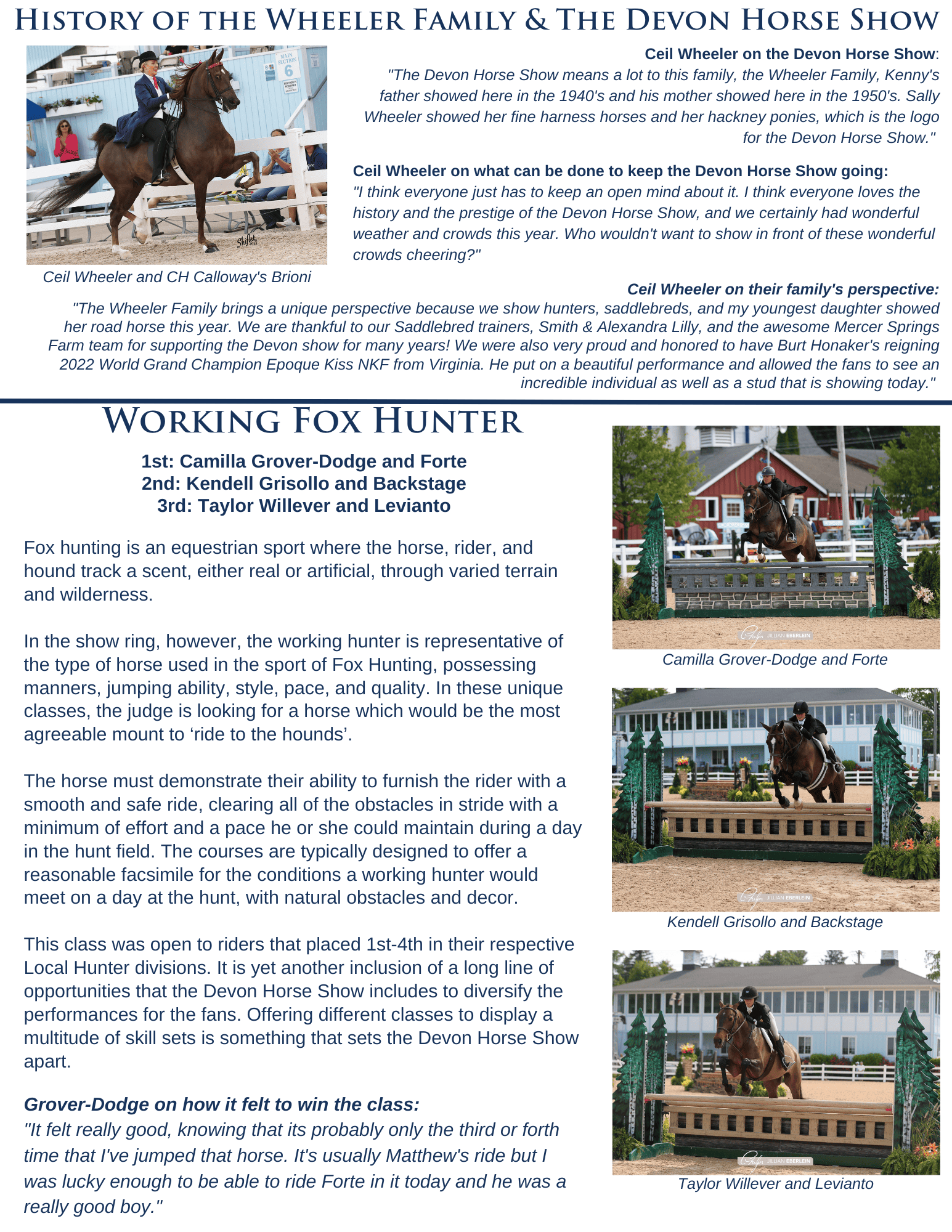 Devon Daily - June 3, 2023 - The Final Saturday of the 2023 Devon Horse ...